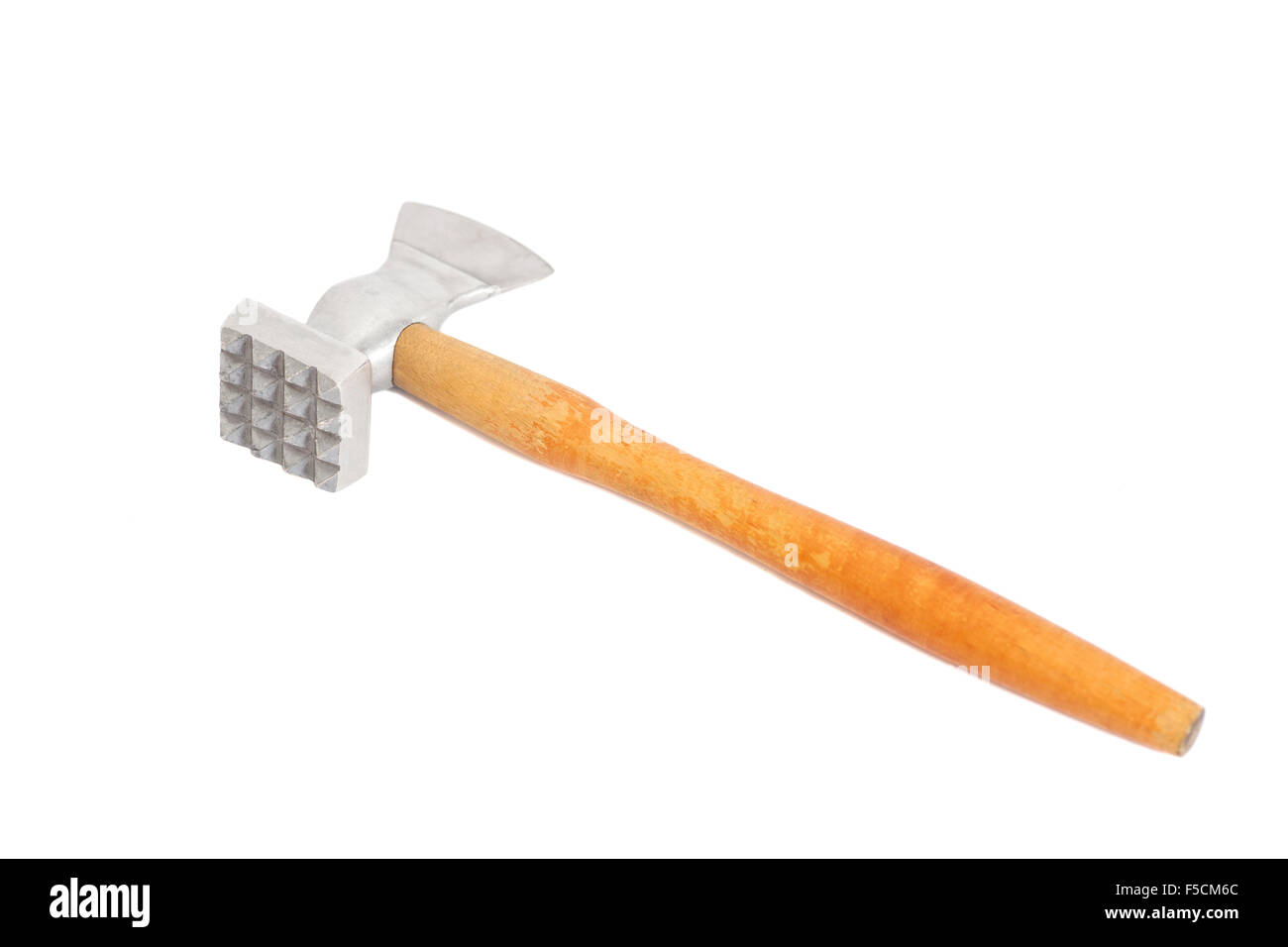 Wooden Meat cleaver and tenderizer isolated on white background Stock ...