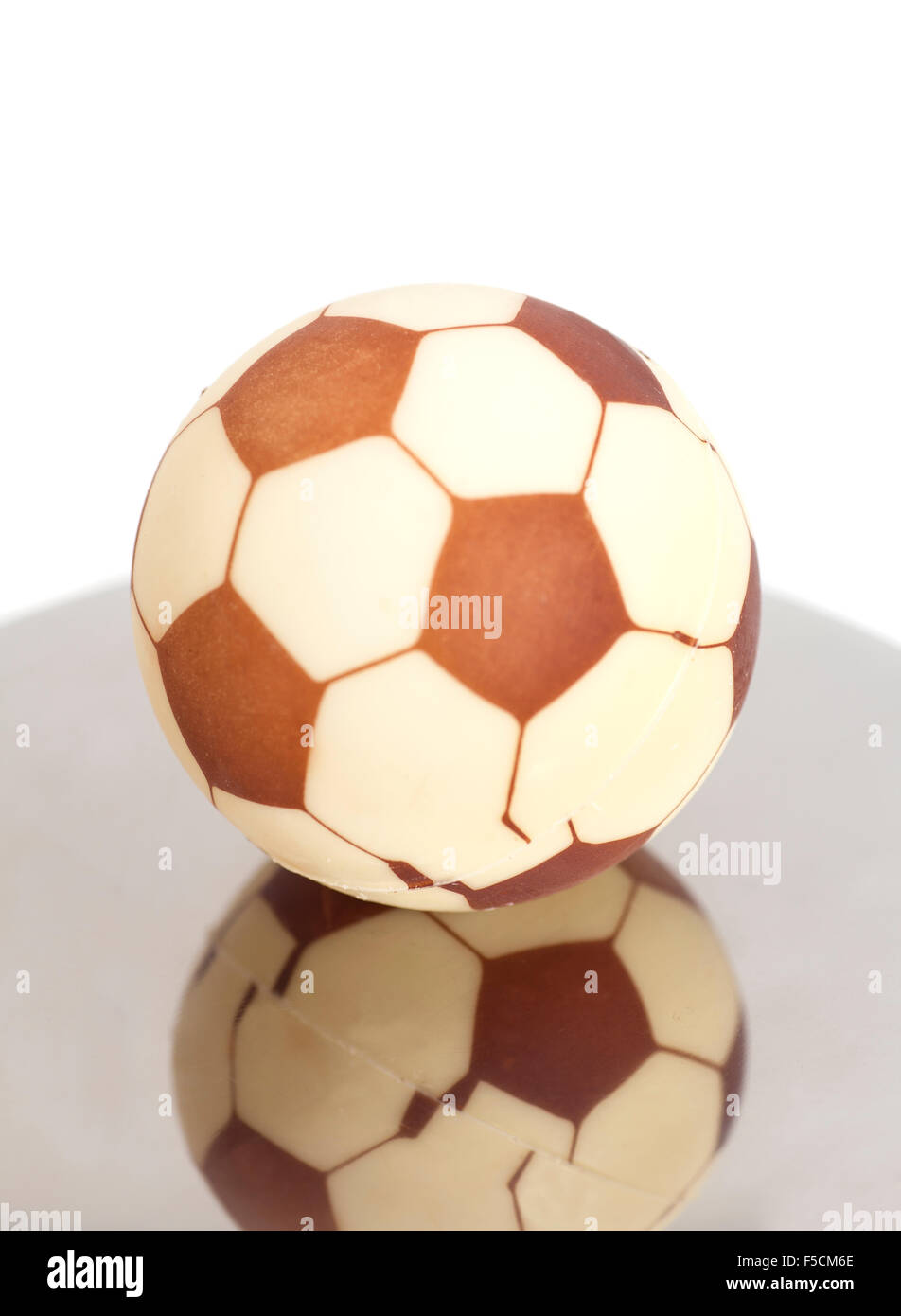 Soccer Ball with reflection on White Background Stock Photo - Alamy