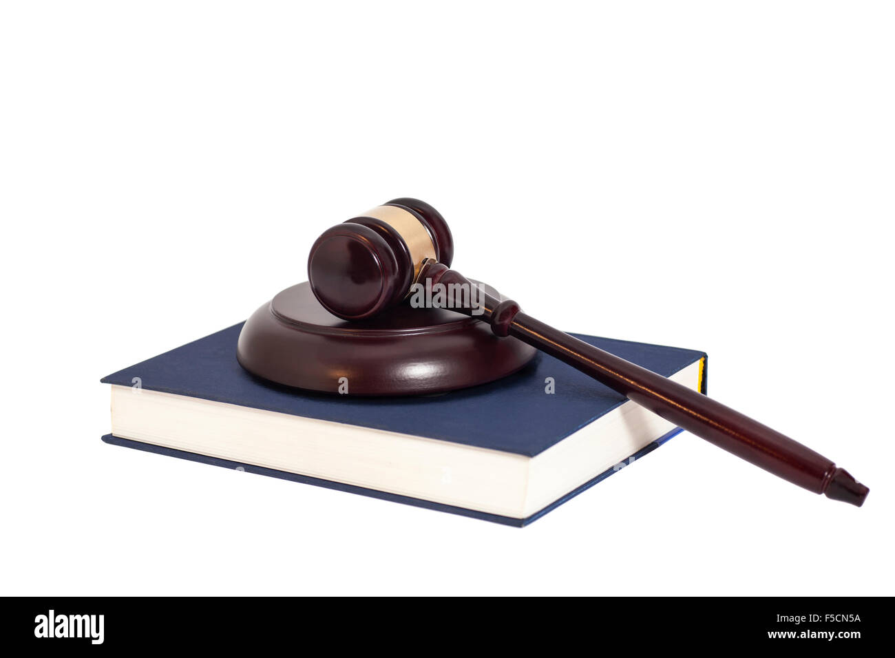 Gavel and book isolated on white background Stock Photo - Alamy