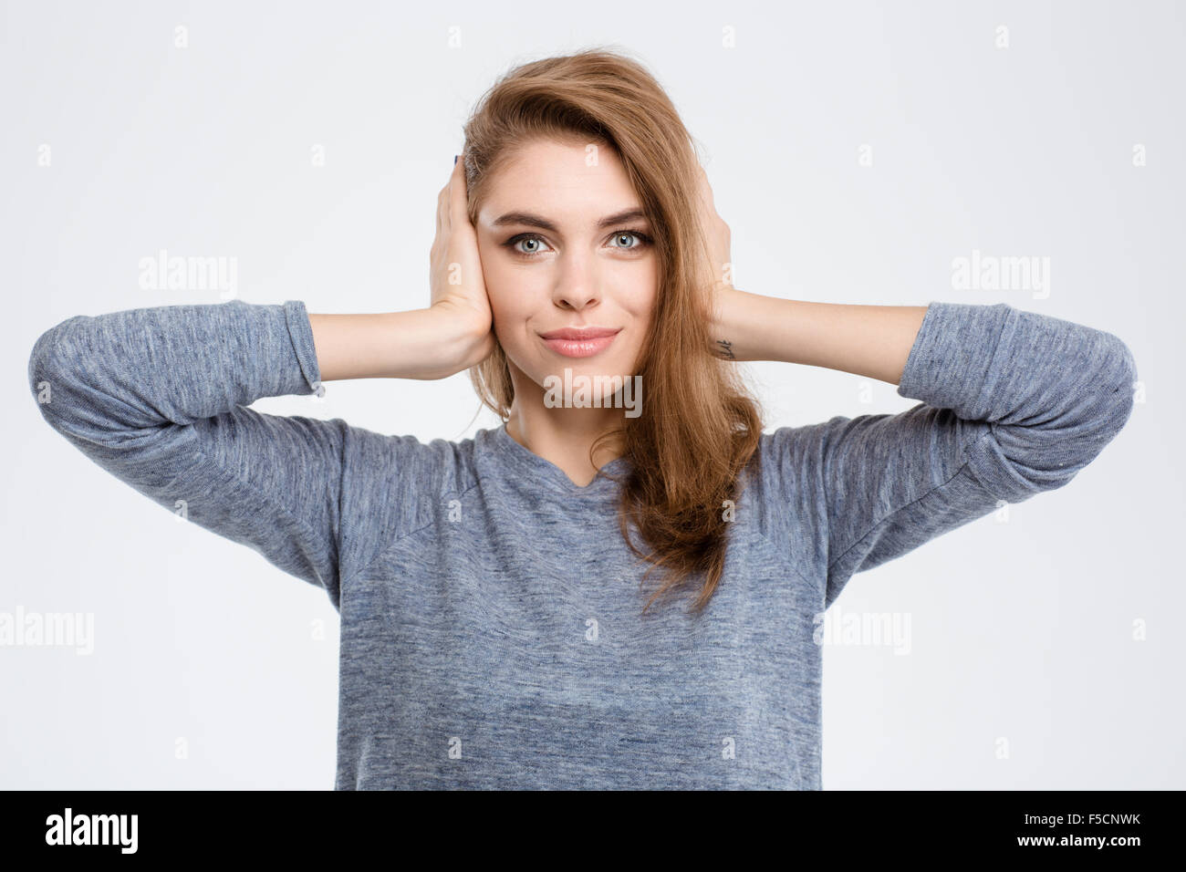 Keep ears woman hi-res stock photography and images - Alamy