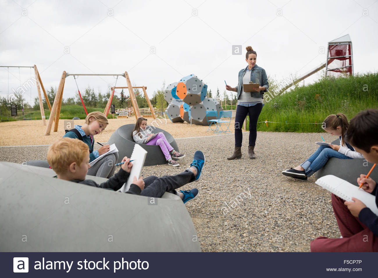 Teacher school playground hi-res stock photography and images - Alamy