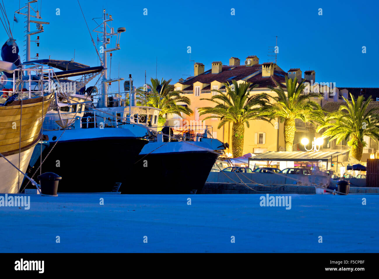 Biograd na moru evening harbor view, Dalmatia, Croatia Stock Photo - Alamy