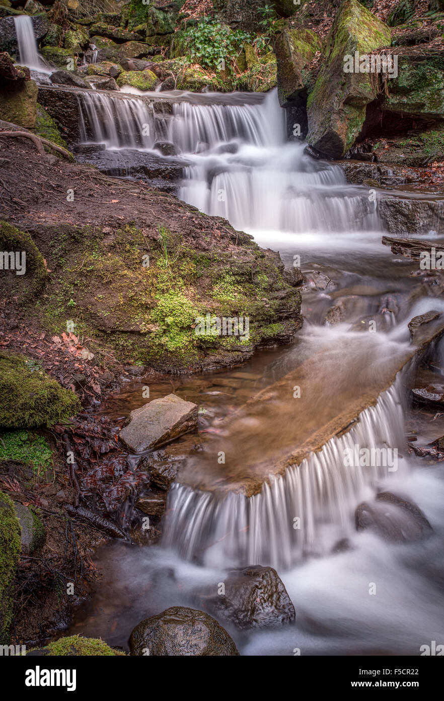 Lumsdale Waterfall In Matlock Uk High Resolution Stock Photography and ...