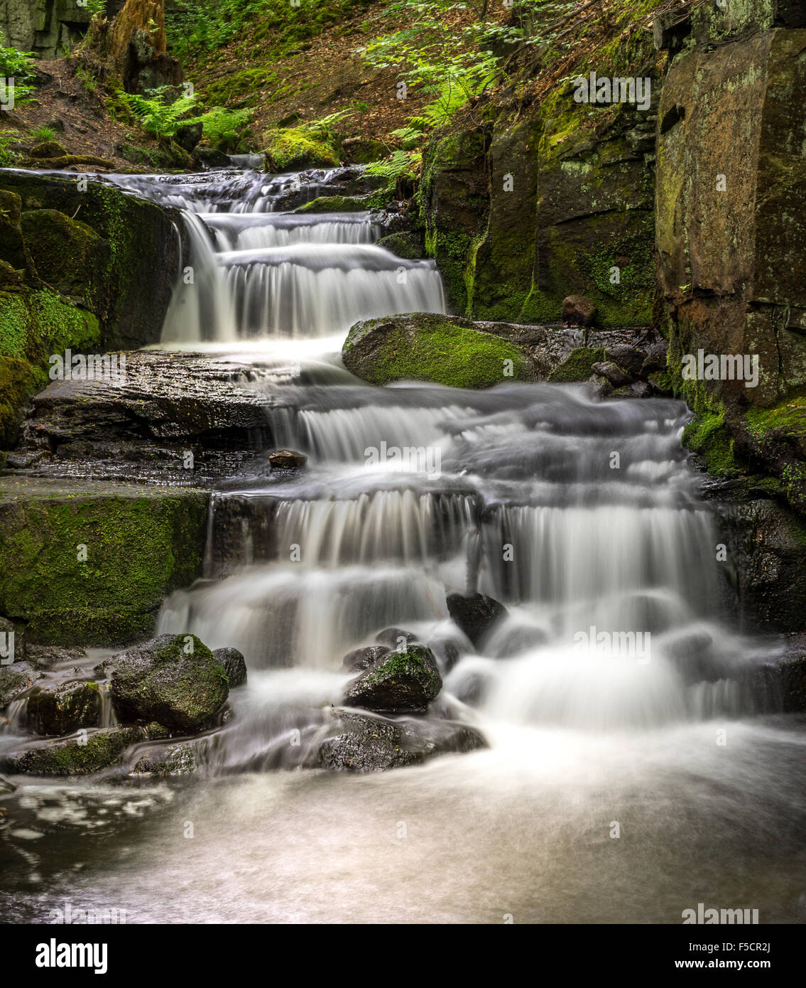 Lumsdale waterfall matlock hi-res stock photography and images - Alamy