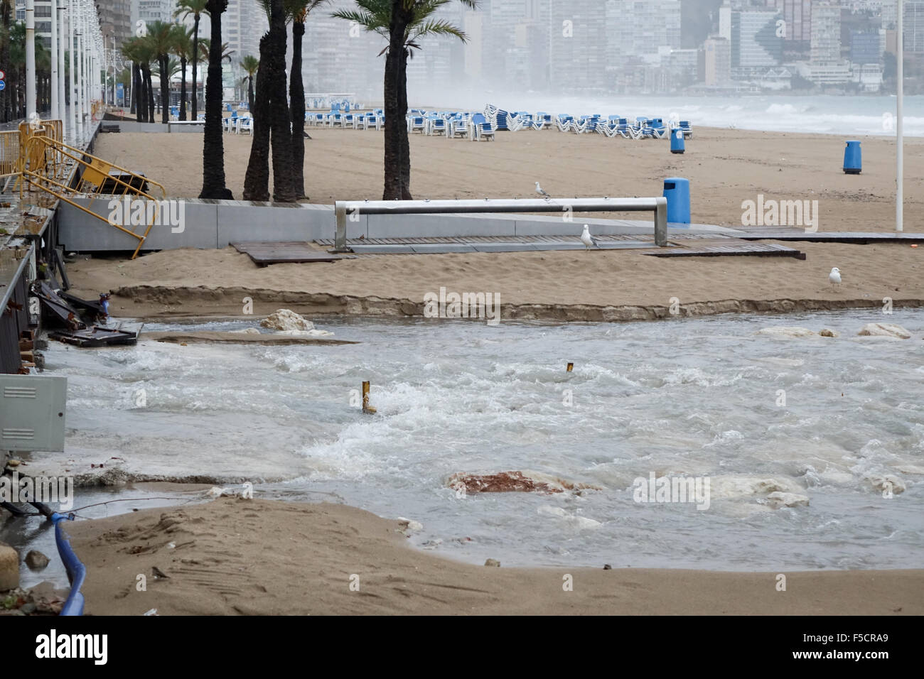 Benidorm,Spain. 2nd November, 2015.Heavy downpours caused local ...