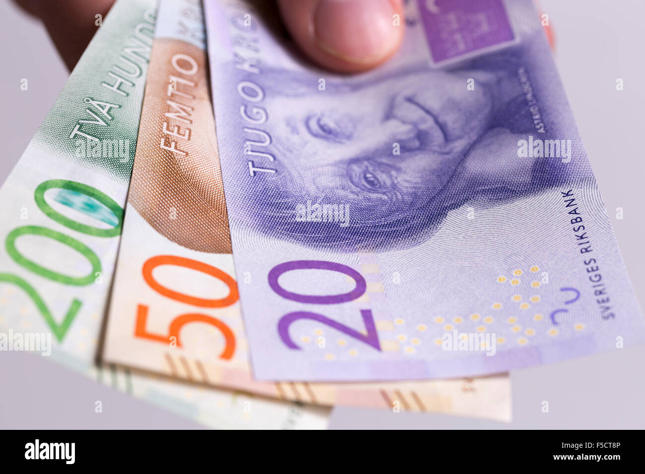 Swedish Currency New 20, 50, 200 note Stock Photo - Alamy