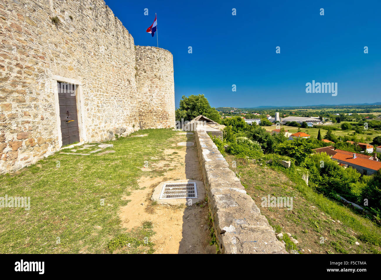 View from Benkovac fortress on Dalmatian inland, Croatia Stock Photo ...