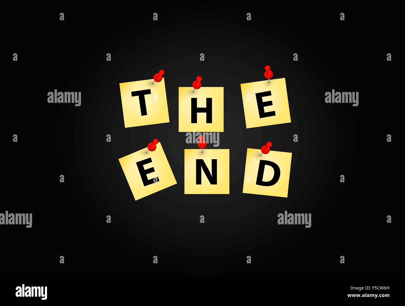 The End Screen Design Template Vector Illustration Stock Vector Image ...