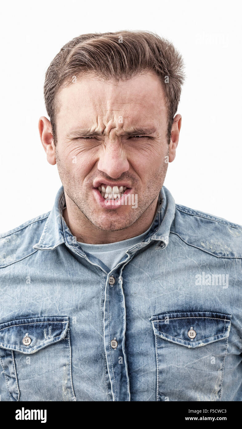 Angry man face hi-res stock photography and images - Alamy