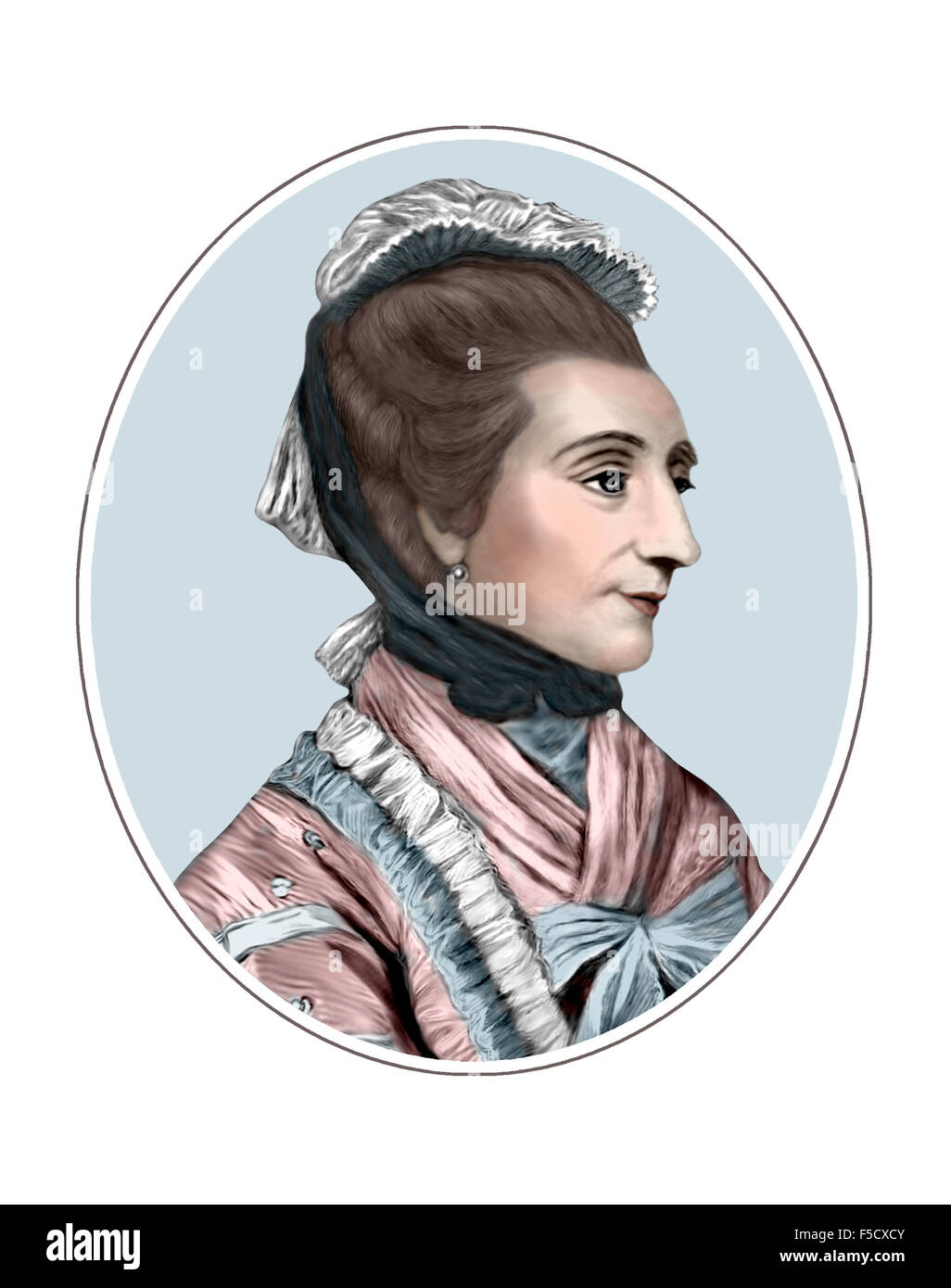 Elizabeth Montagu Portrait Modern Illustration 'Social Reformer' Stock ...