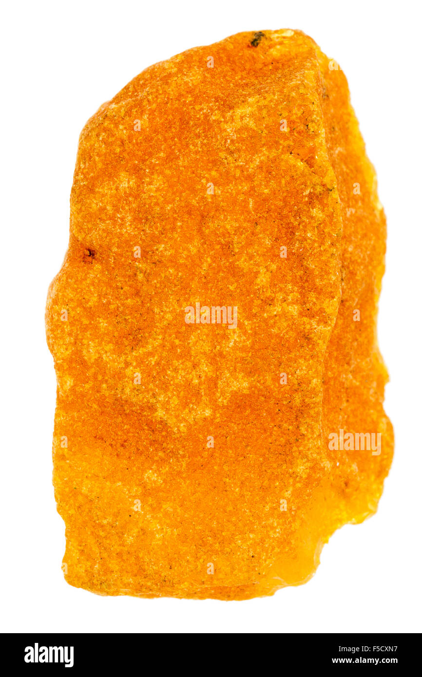 Piece of amber cutout on white background Stock Photo - Alamy
