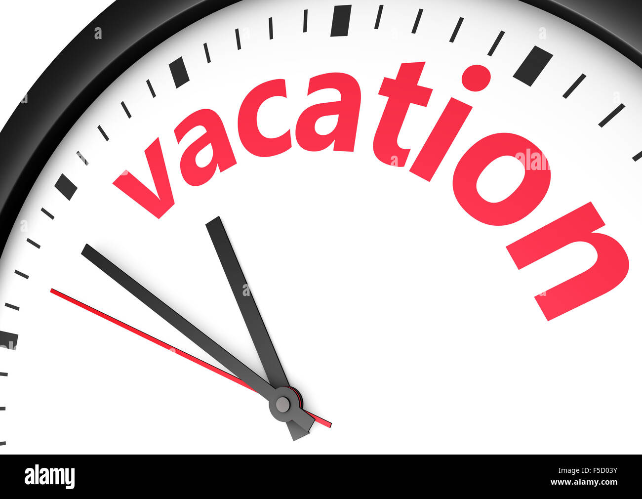 Time for holiday lifestyle conceptual image with a wall clock and ...