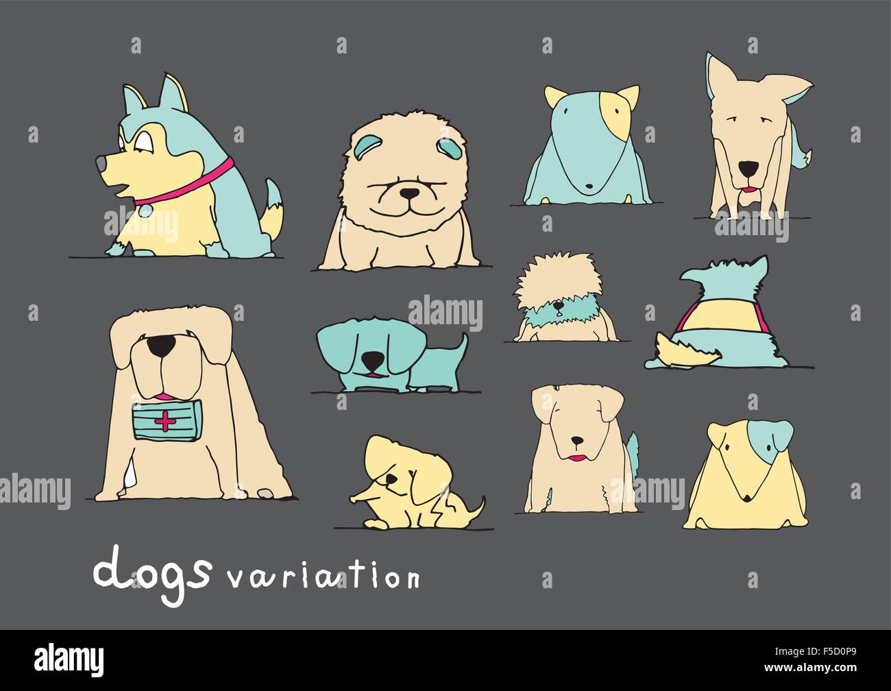 Dark grey dog Stock Vector Images - Alamy