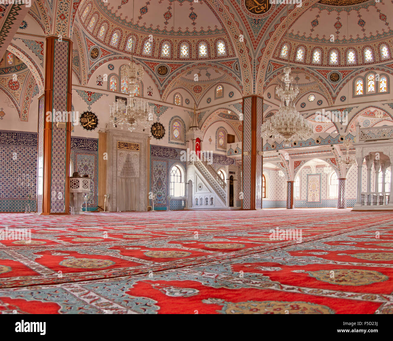 Image taken inside manavgat mosque in Turkey Stock Photo - Alamy