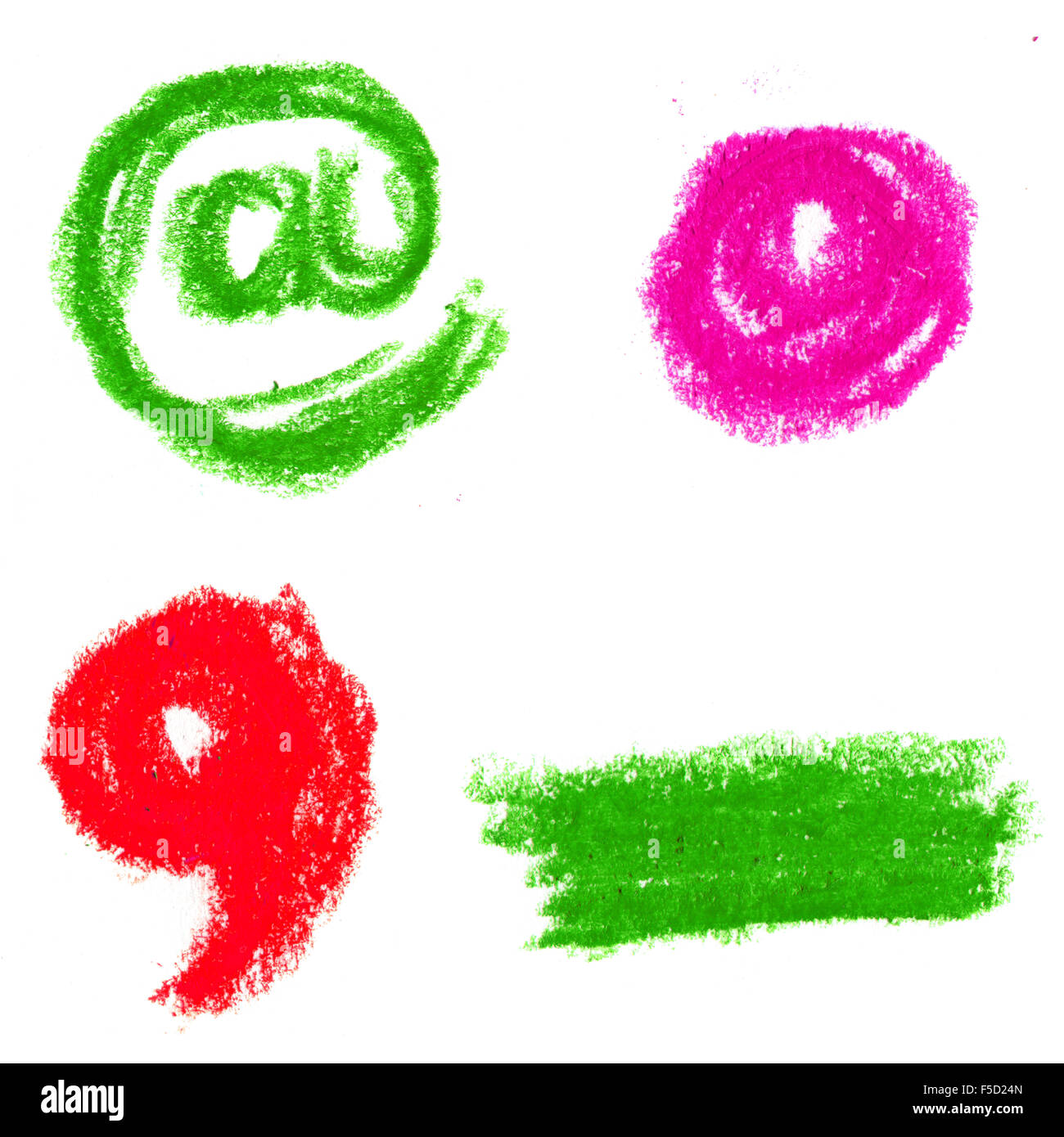 Alphabet pastel on white background Stock Photo - Alamy