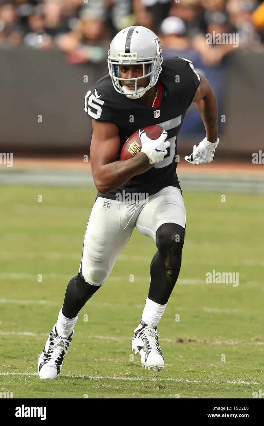 Oakland, CA. 01st Nov, 2015. Oakland Raiders wide receiver Michael ...