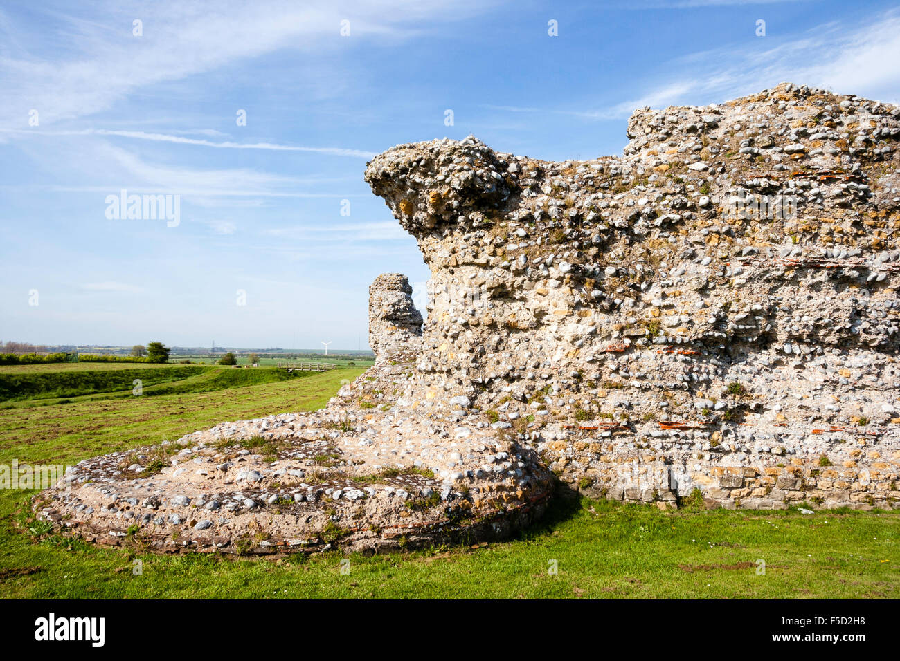 Richborough Roman castle, a 4th century Saxon shore fort, Rutupiae ...