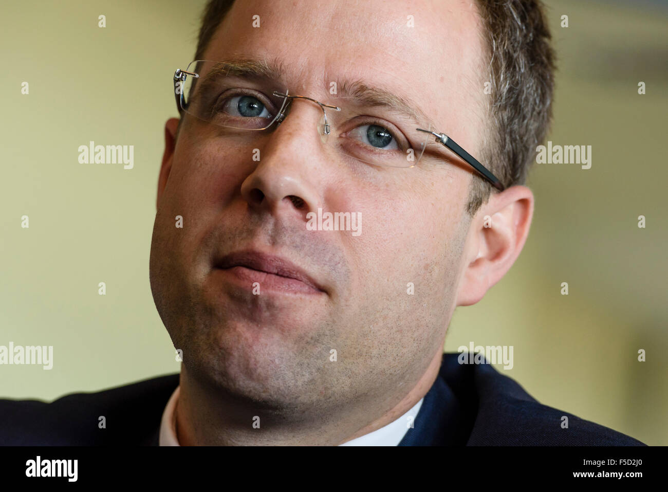 Berlin's senator for social affairs, Mario Czaja, speaks during a press ...
