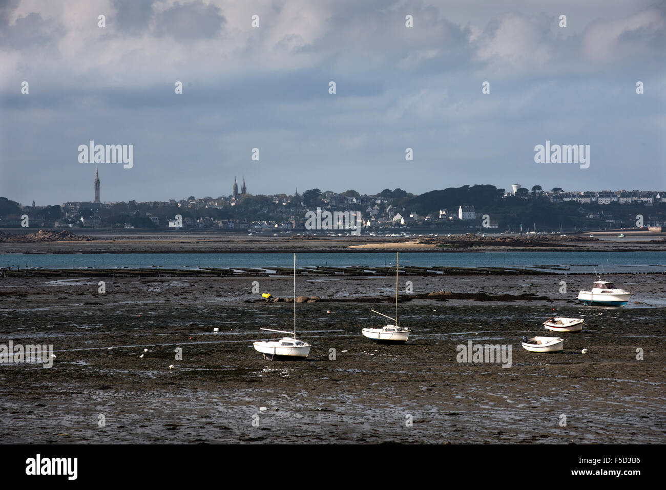 St Pol de Leon,Brittany, France. Oct 2015 From Rocher St Anne Stock ...