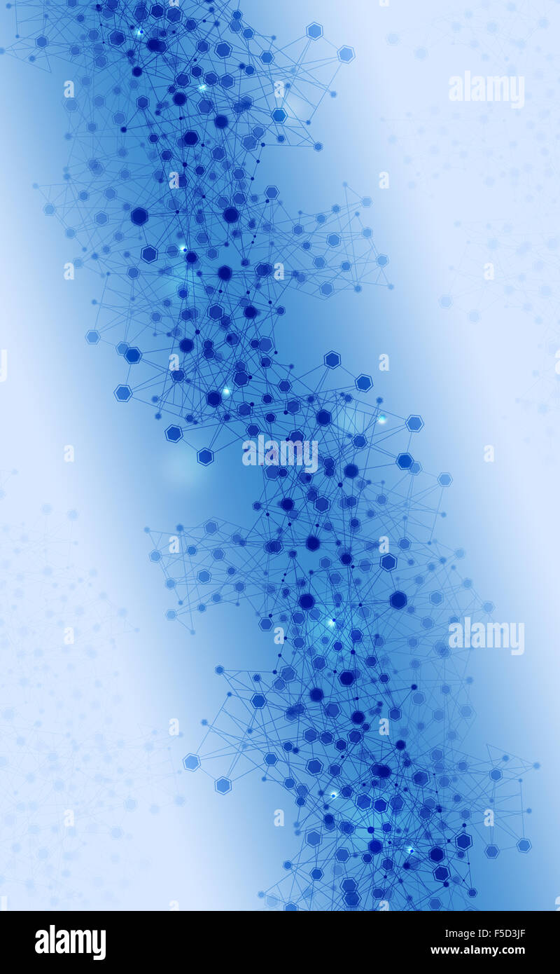abstract network digital communications concept blue background Stock ...