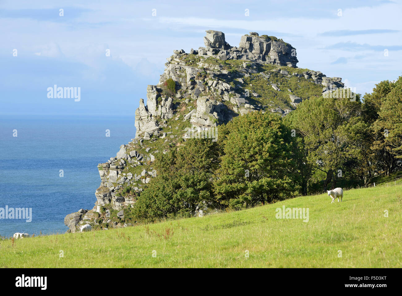 Shattered Devonian Limestone Rock outcrop of Castle Rock, Valley Of The ...