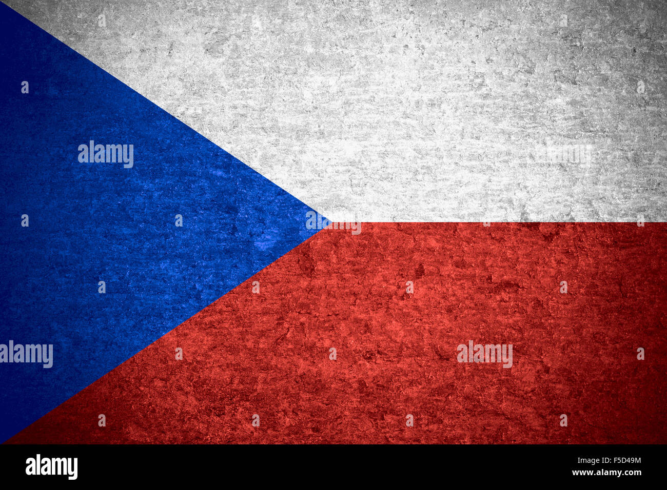 flag of Czech Republic or banner on old metal texture background Stock ...