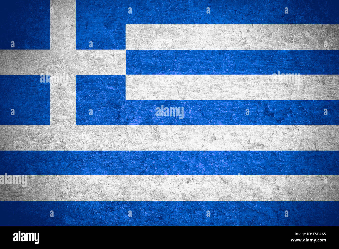 flag of Greece or Greek banner on old metal texture background Stock ...