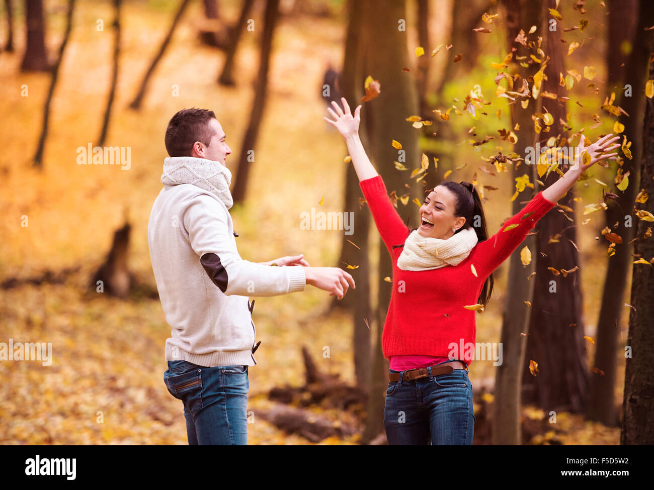 Beautiful couple in nature Stock Photo - Alamy
