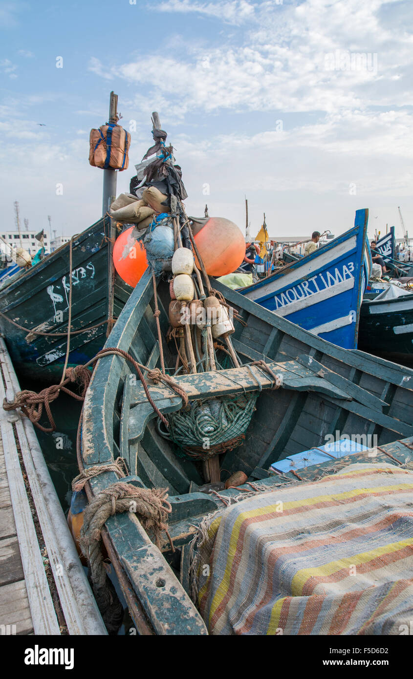 Typical Moroccan fishing boats. Agadir, Morocco Stock Photo - Alamy