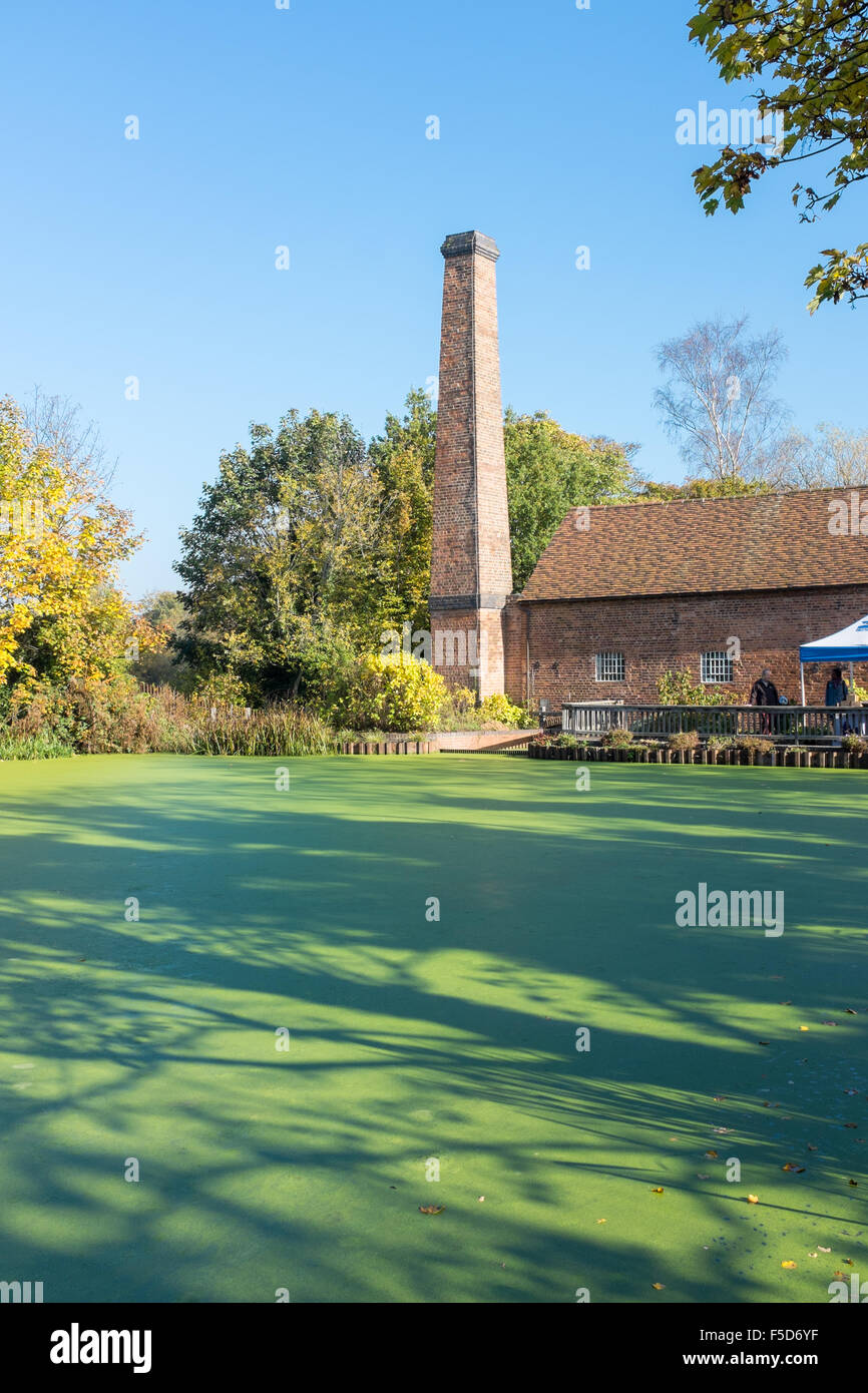 The lake at Sarehole Mill in Hall Green Birmingham which is a Grade 2 ...