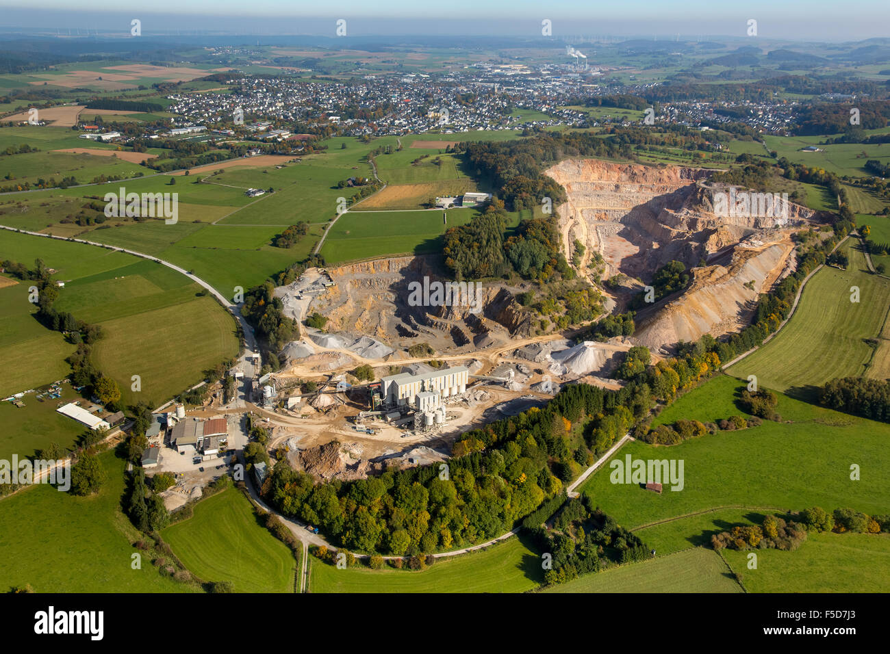 Brilon stone quarry, Brilon, Sauerland, North Rhine-Westphalia, Germany ...