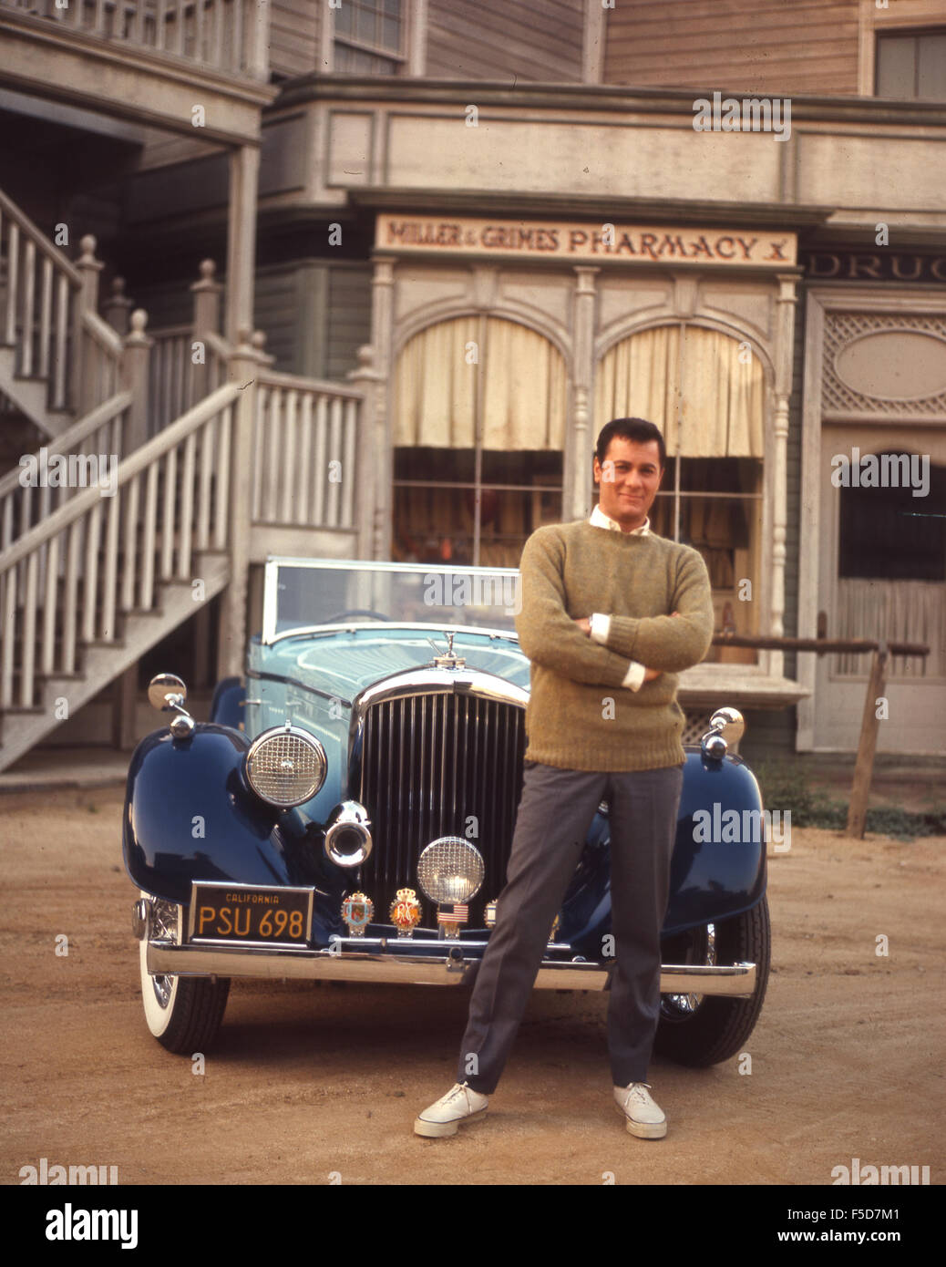 TONY CURTIS (1925-2010) US film actor with a Rolls Royce about 1965 ...