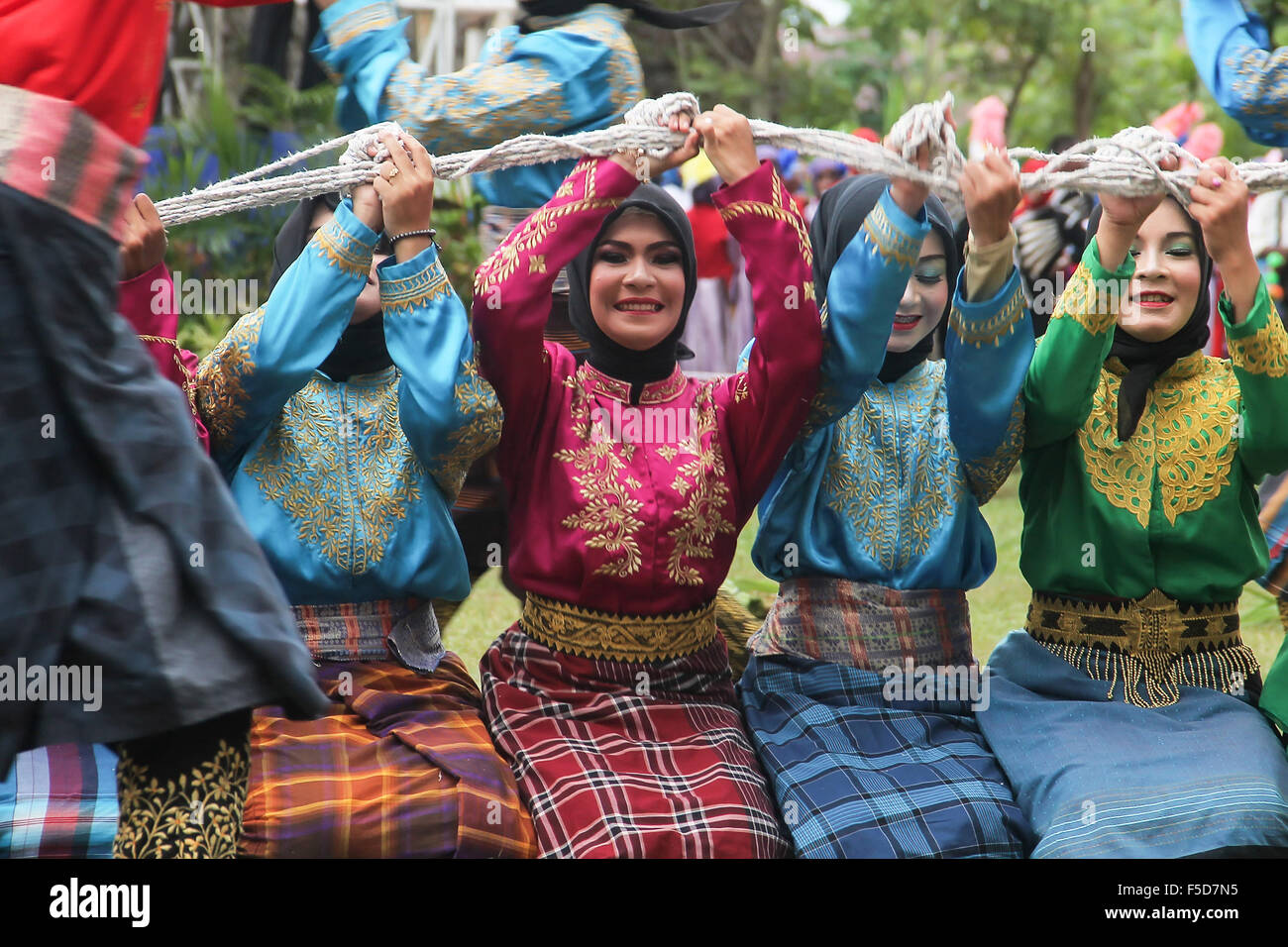 Dancers perform at the opening of the Colossal Dance Exhibition 2015 on ...