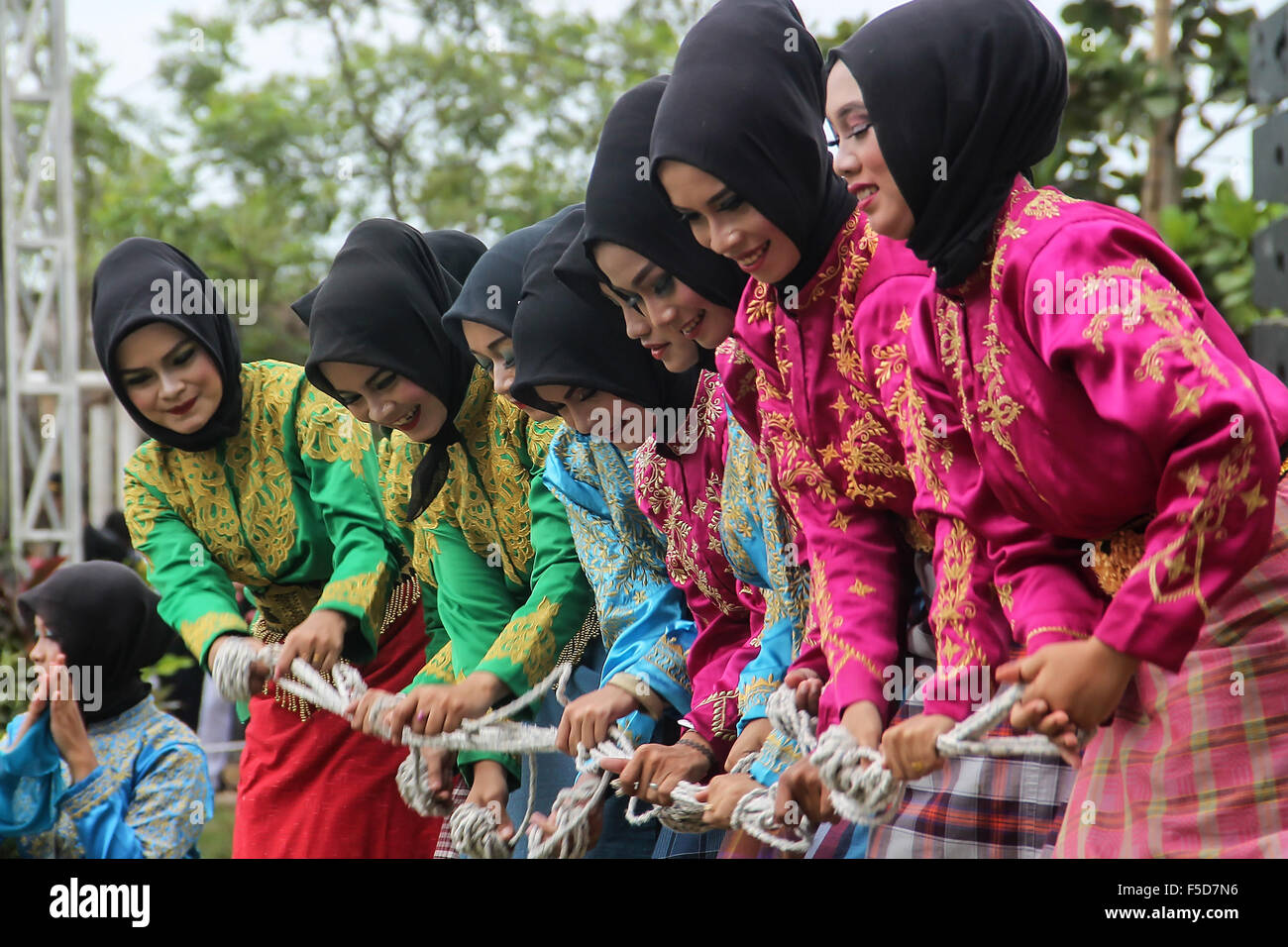 Dancers perform at the opening of the Colossal Dance Exhibition 2015 on ...