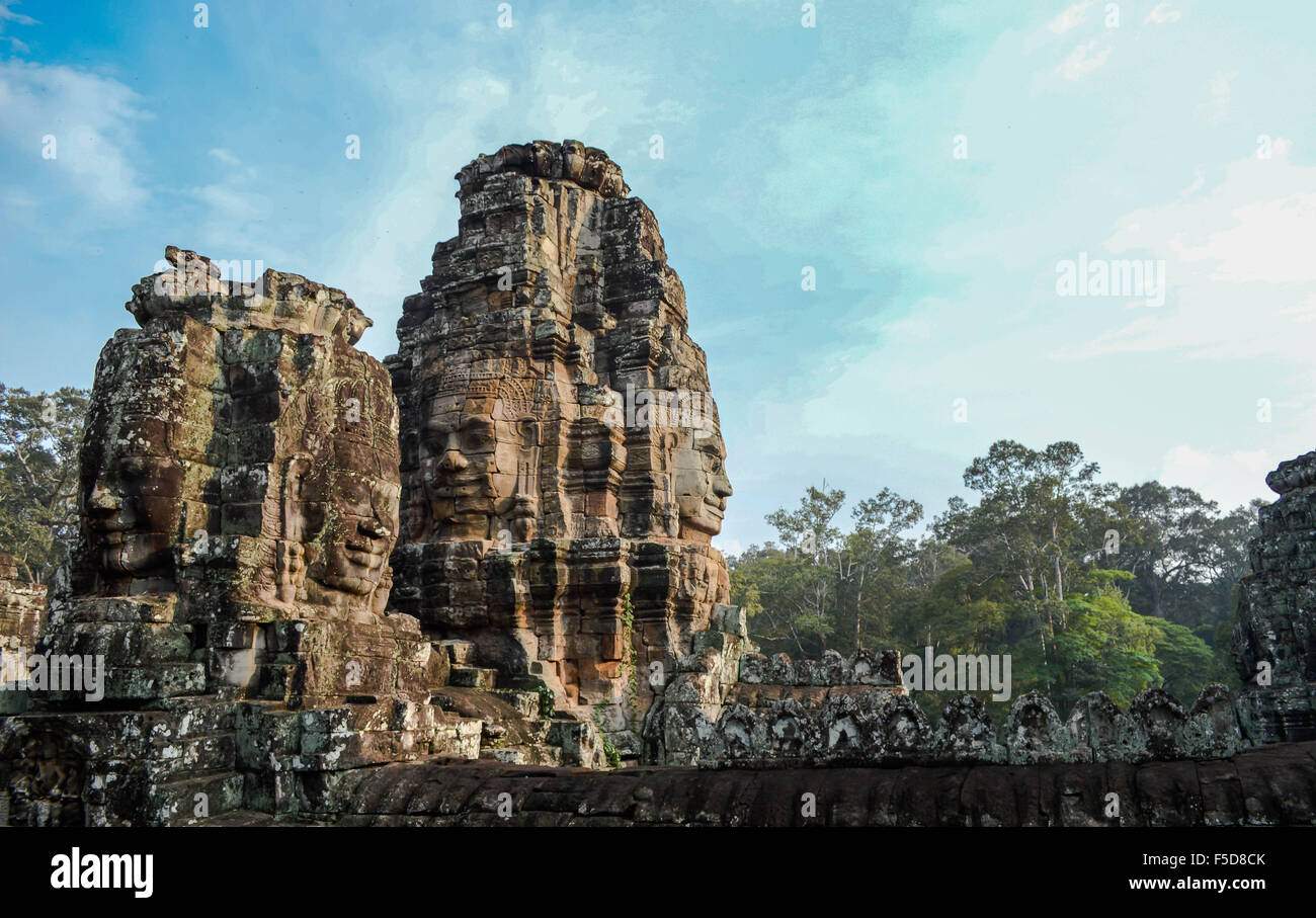 Bayon temple faces hi-res stock photography and images - Alamy