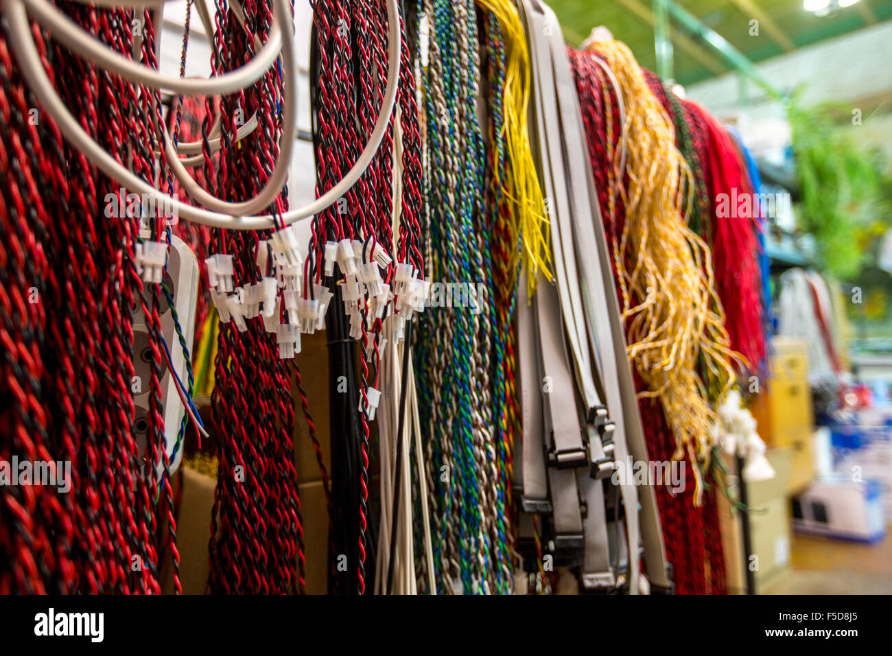 Image of various computer cables and wires Stock Photo - Alamy