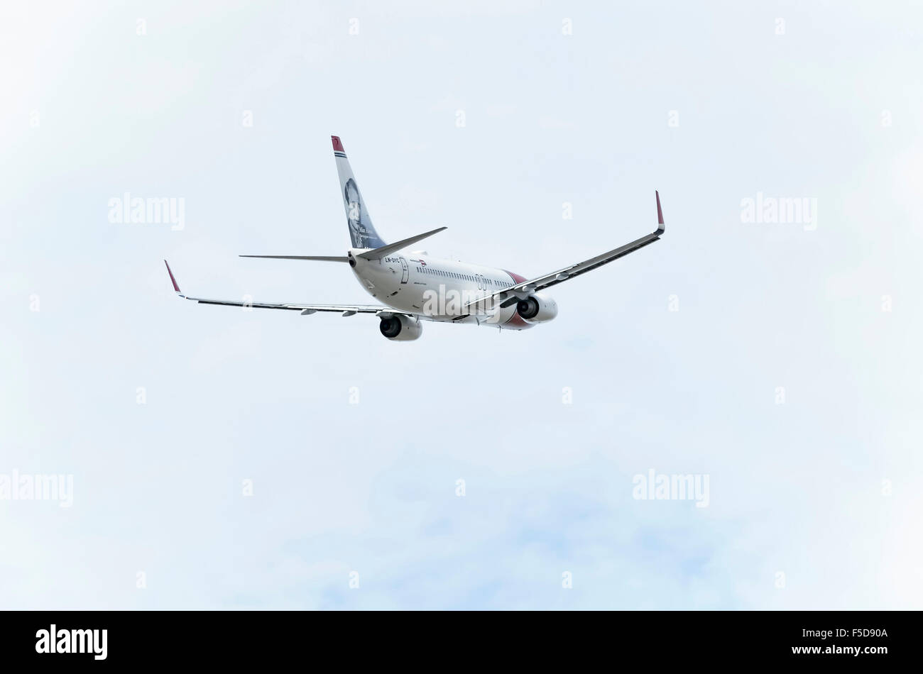 Aircraft -Boeing 737-8JP-, of -Norwegian (Max Manus livery)- airline ...