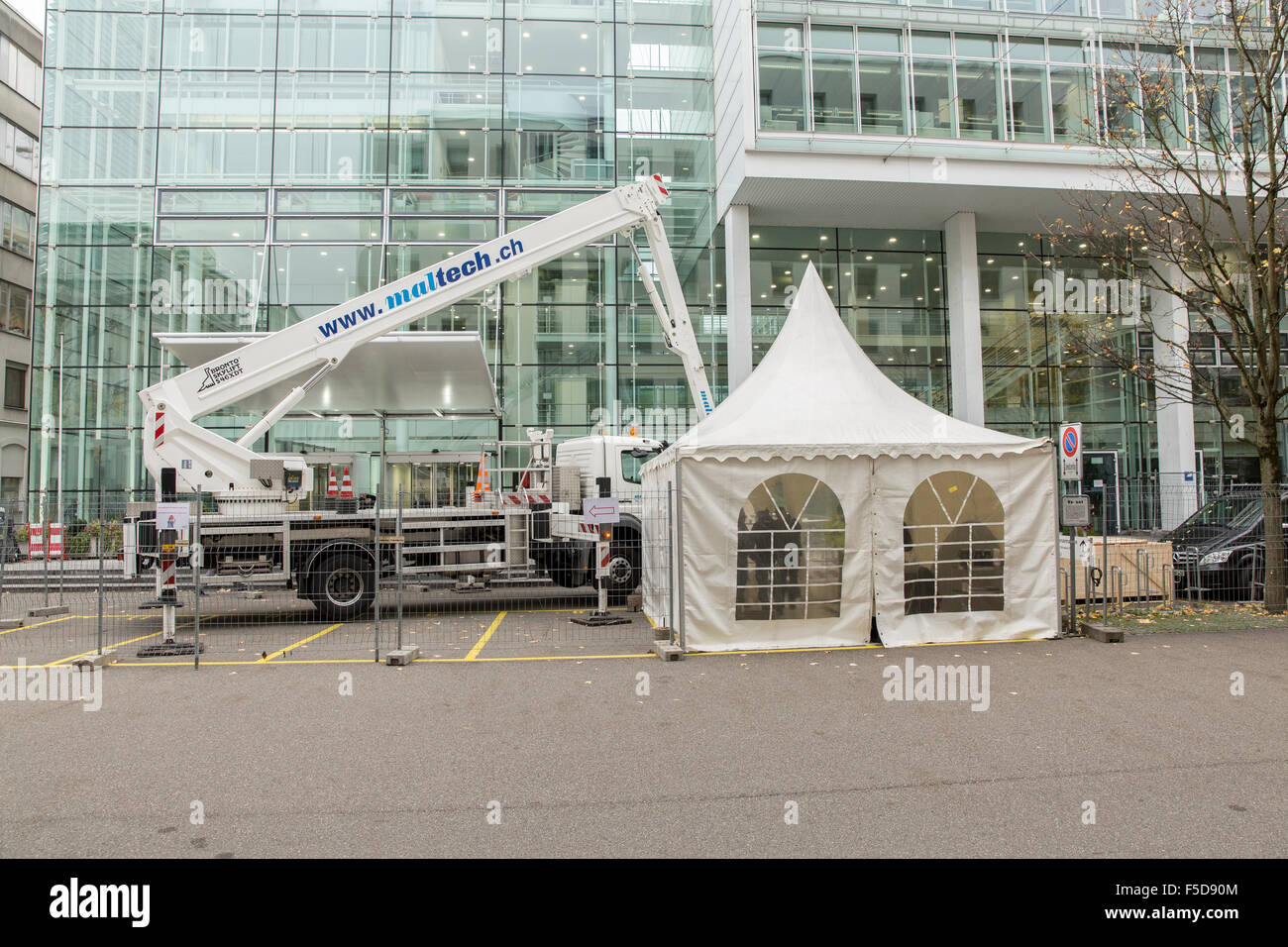 Baden, Switzerland. 2nd November 2015. General Electric logo being ...