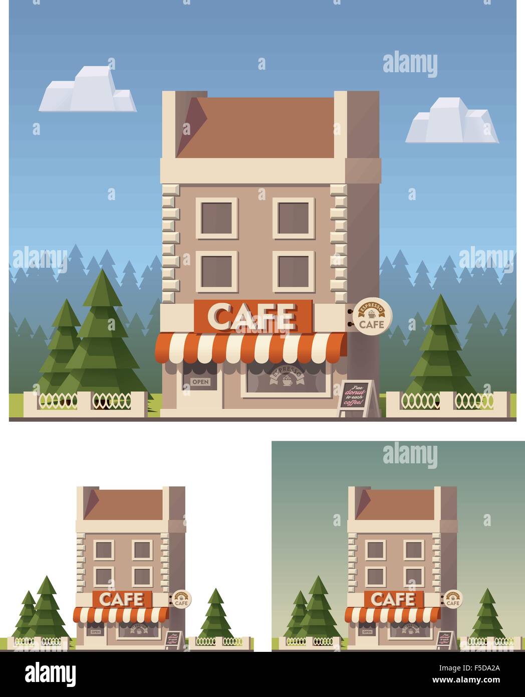 Vector cafe building Stock Vector Image & Art - Alamy