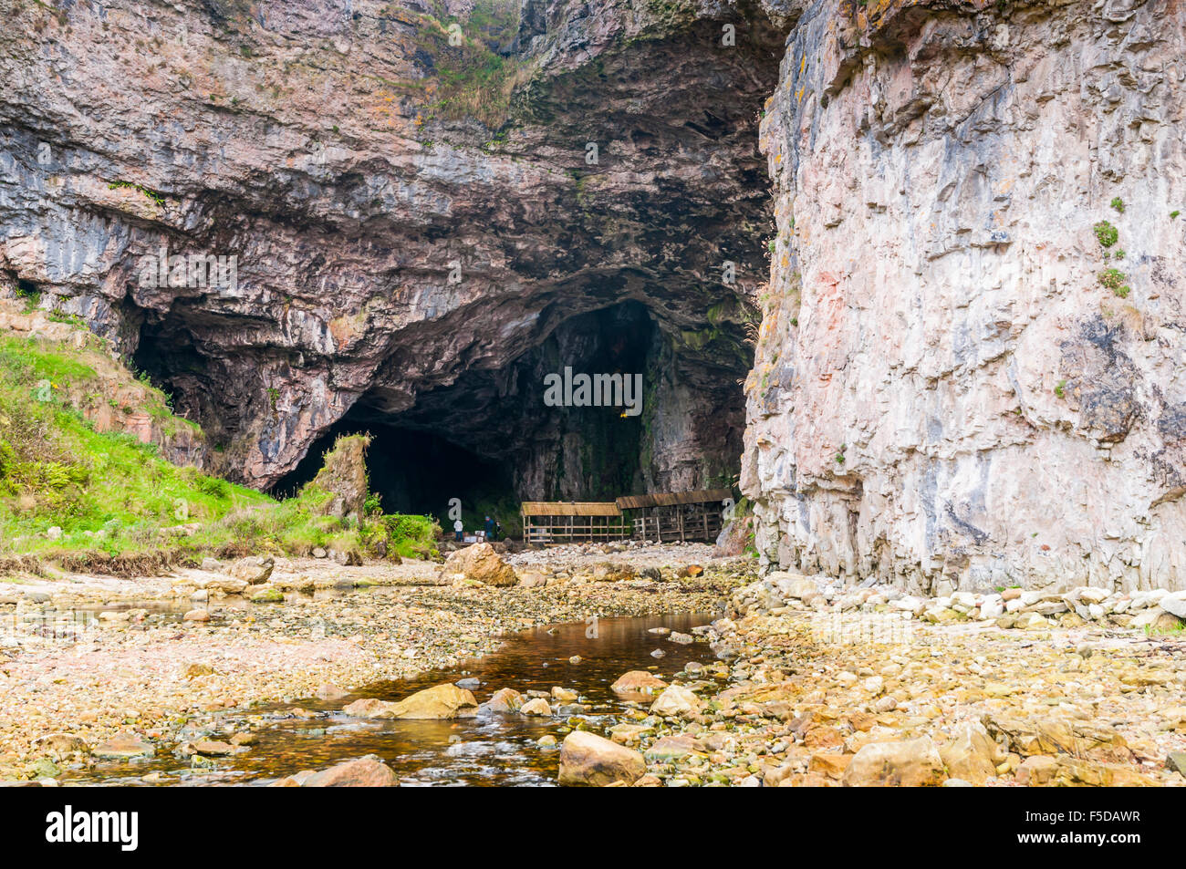 The entrance to Smoo Cave, Durness, Sutherland, Scotland Stock Photo ...