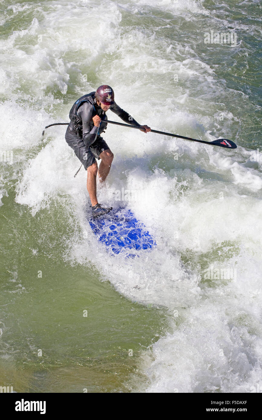 Paddleboarder in the wild hi-res stock photography and images - Alamy