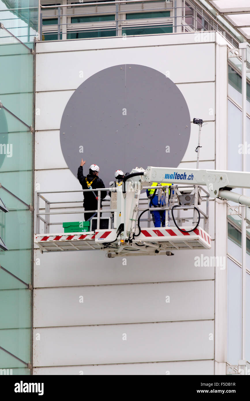 Baden, Switzerland. 2nd November 2015. Installation of the new General ...