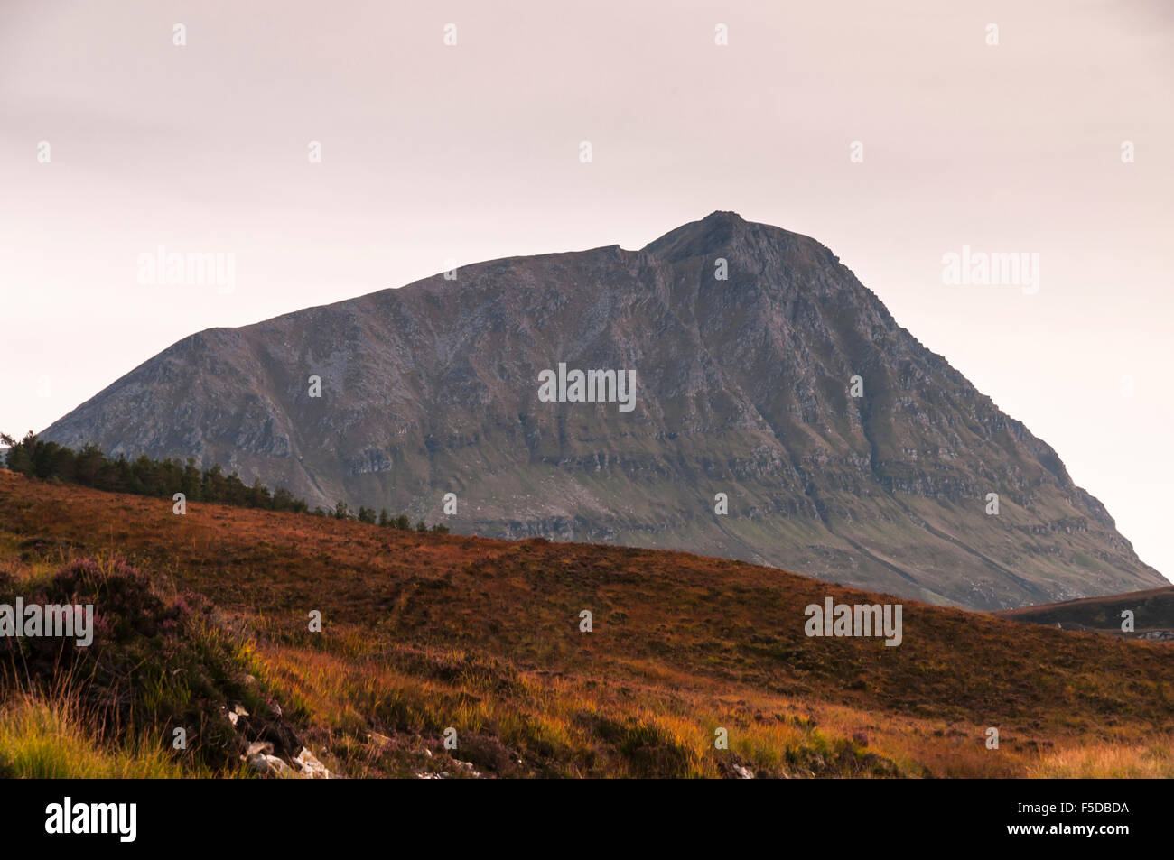 Ben Hope, Scotland's most northerly Munro, seen from the shore of Loch ...