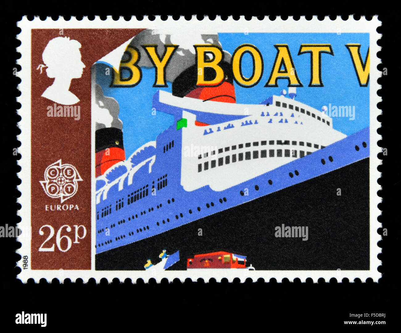 Postage stamp. Great Britain. Queen Elizabeth II. 1988. Europa ...