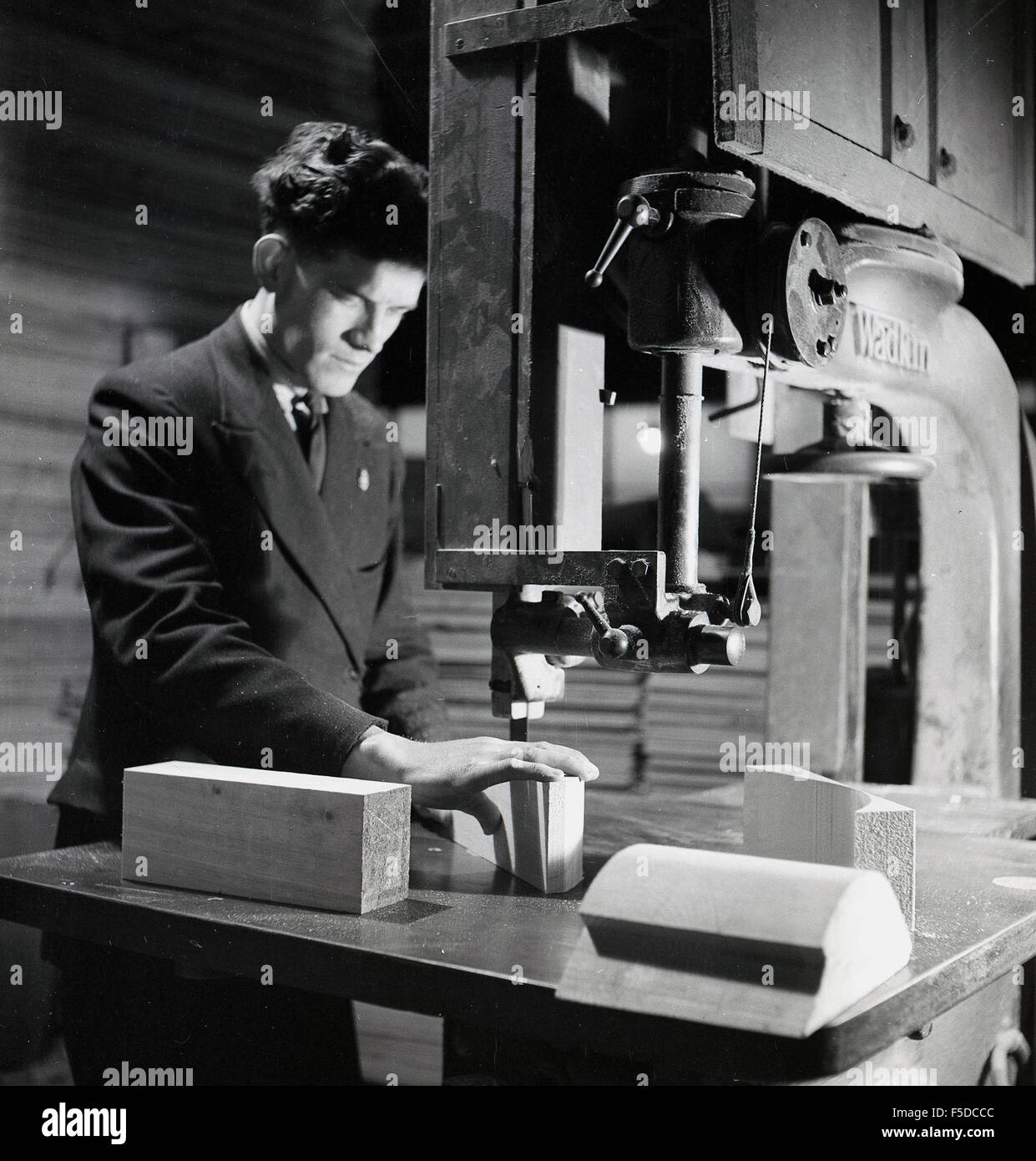 1950s historical male carpenter using hi-res stock photography and ...
