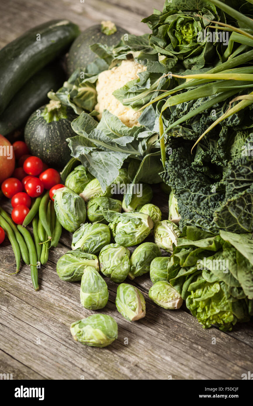 Assortment of green vegetables Stock Photo - Alamy