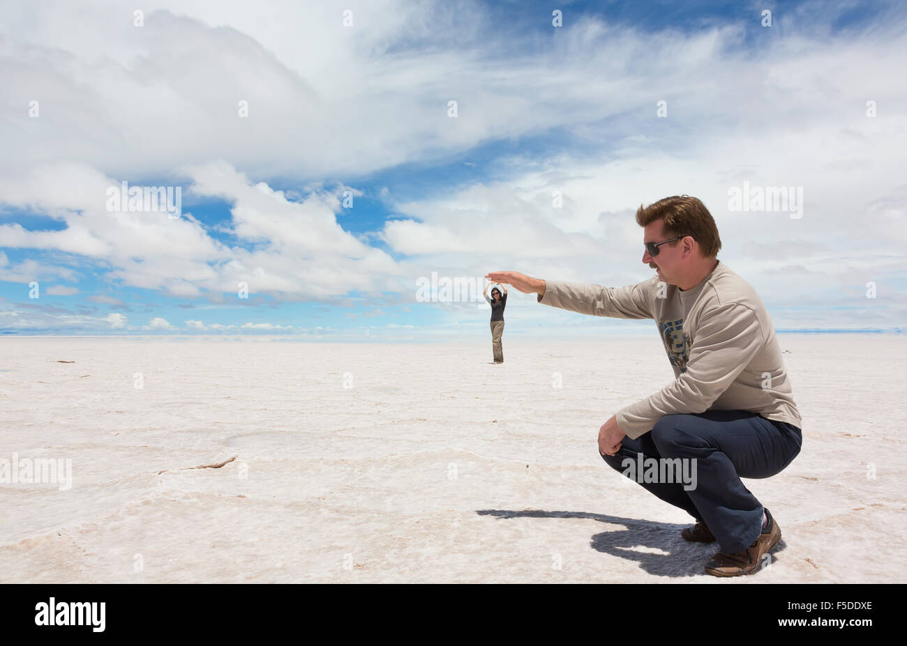 Spatial perspective on the lake Salar de Uyuni, Bolivia Stock Photo - Alamy