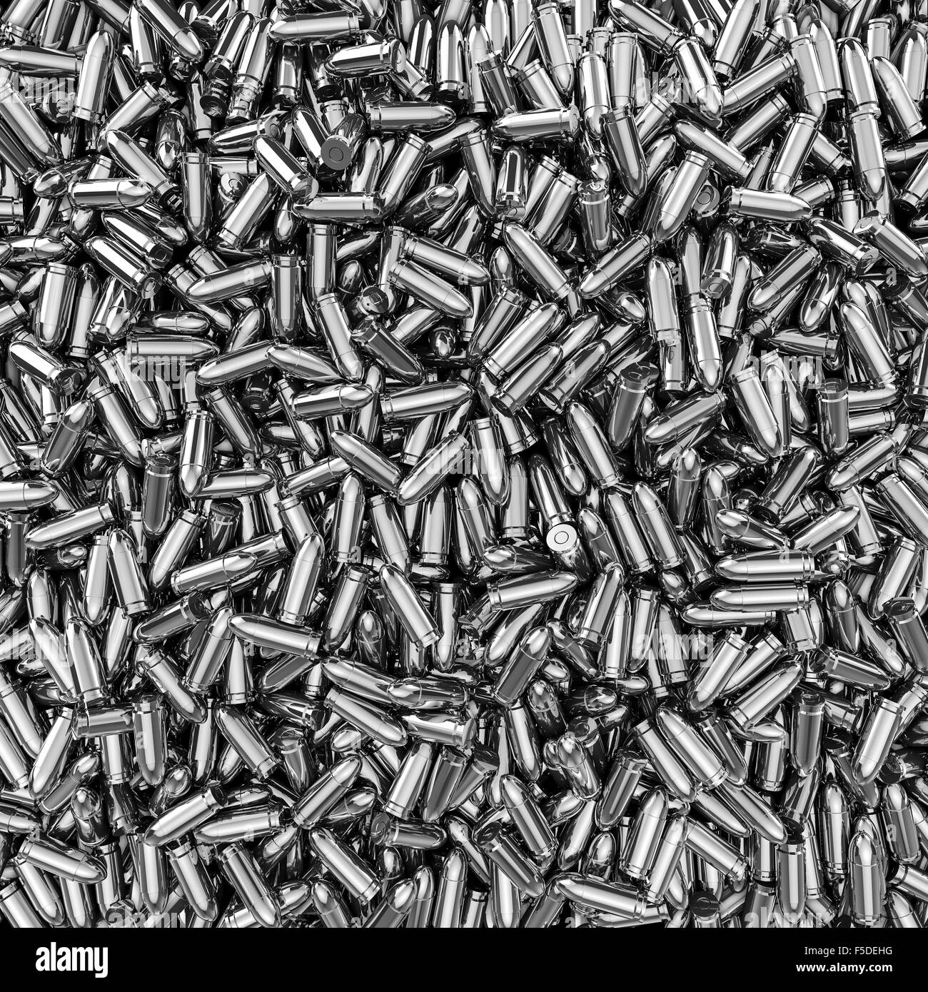 Silver bullets background / 3D render of 9 mm bullets Stock Photo - Alamy