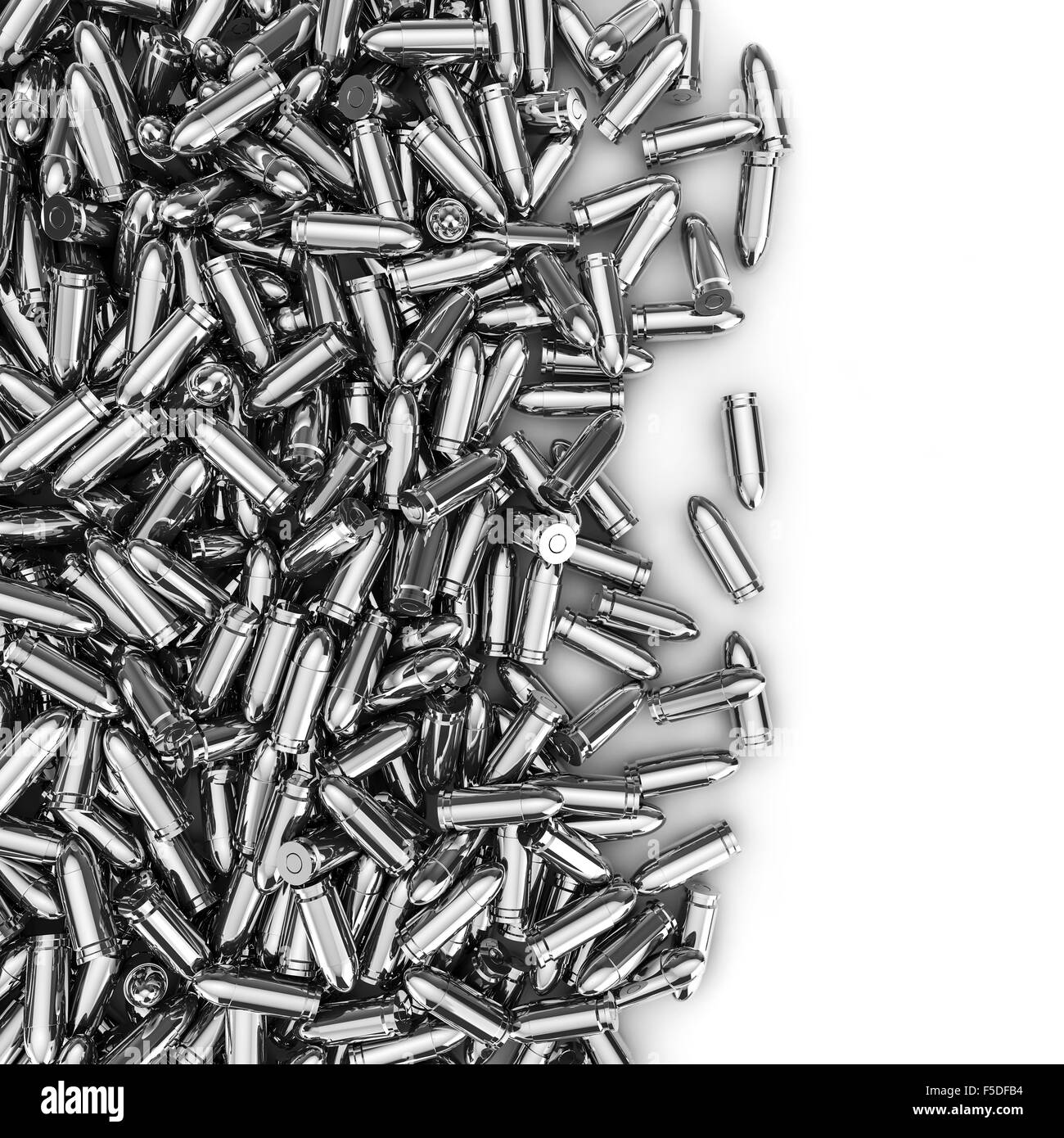 3d render silver bullet Black and White Stock Photos & Images - Alamy