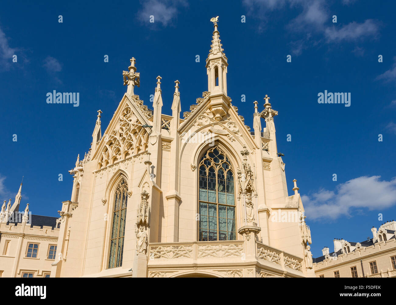 Front View of Lednice Castle at Sunset, UNESCO World Heritage in ...
